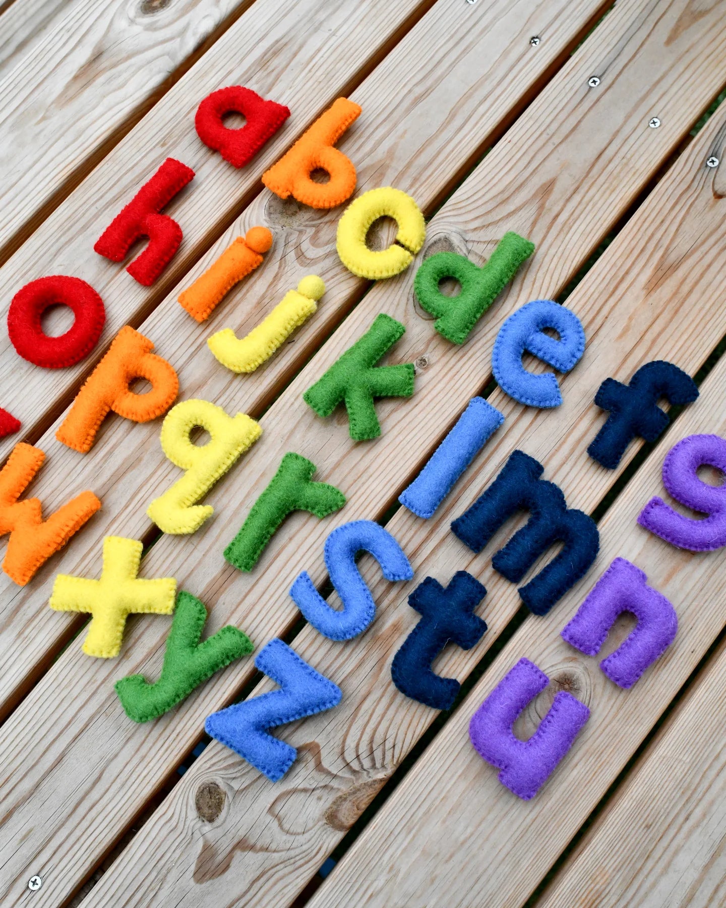 Felt Colorful Rainbow Alphabet Lowercase – My Toy Wagon