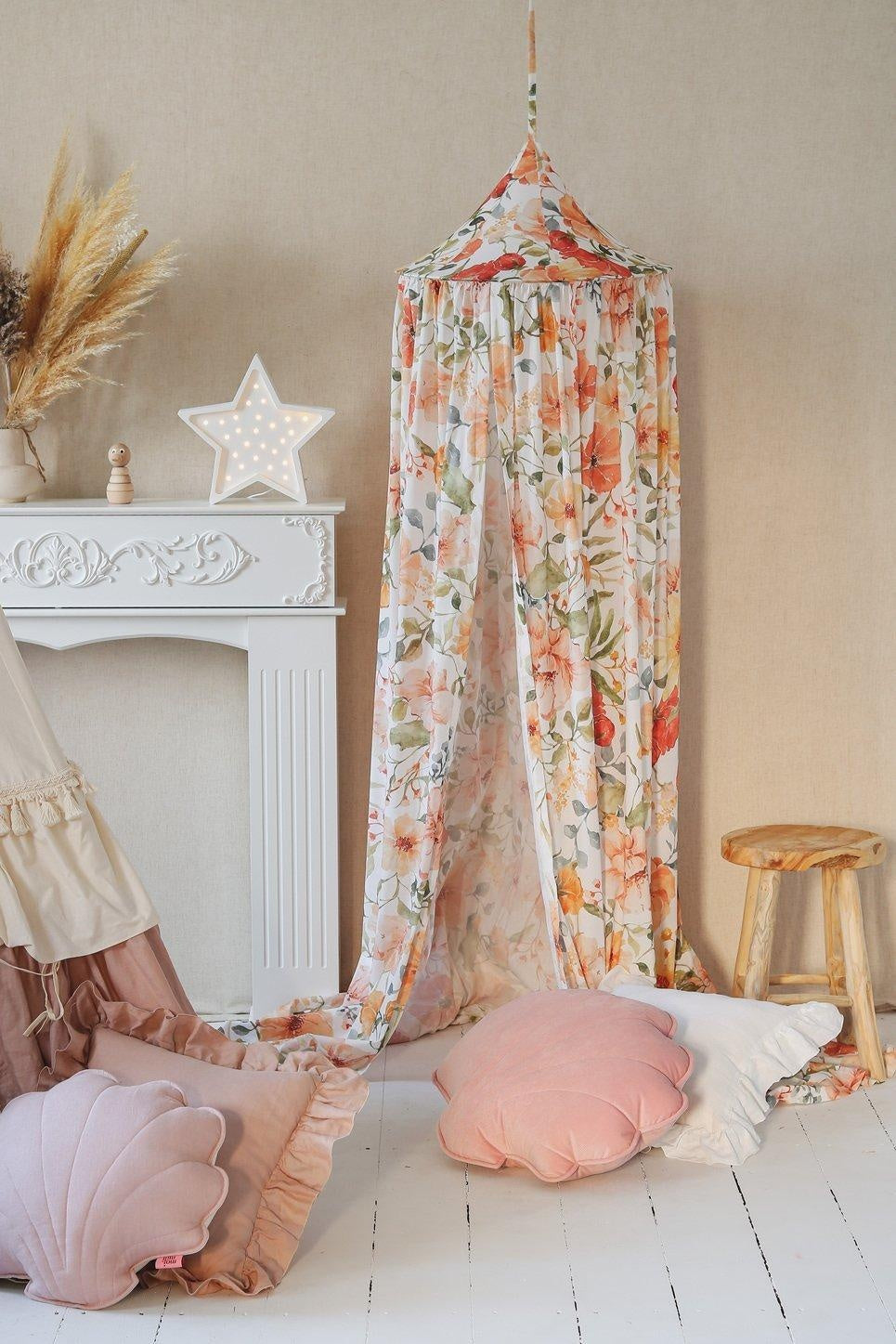 “Flower power” Canopy – My Toy Wagon