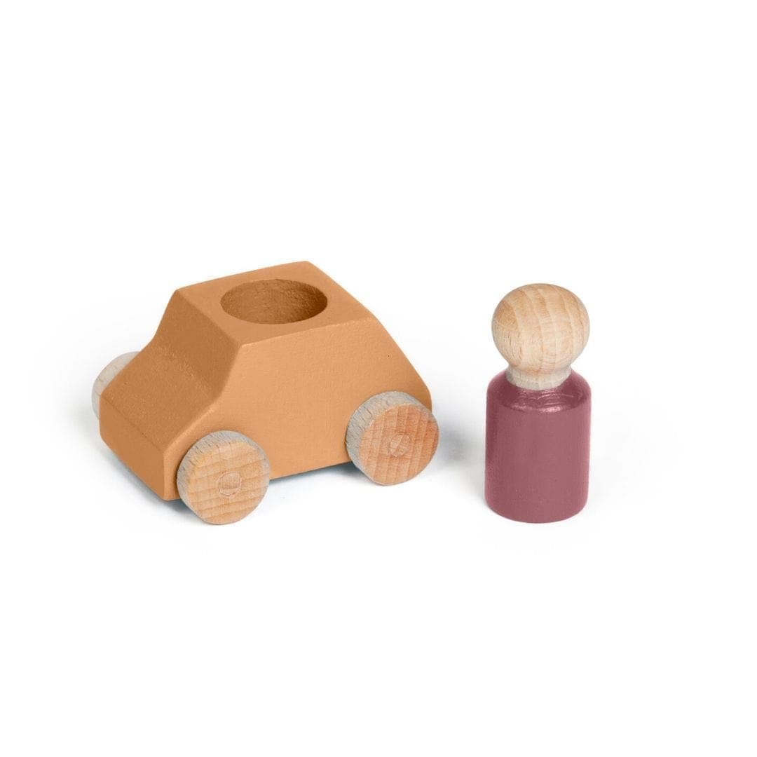 Sale Lubulona Ochre Car with Plum Figure – My Toy Wagon